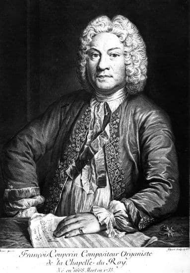 François Couperin (1668-1733), etching (1735), by Jean-Jacques Flipart ...