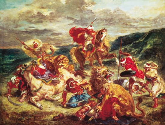 Eugène Delacroix, Chasse aux lions – Média LAROUSSE