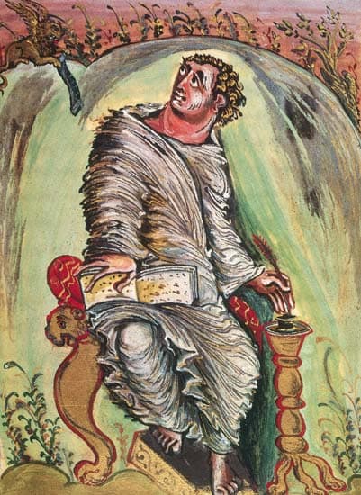 Évangéliaire d'Ebbon : saint Marc – Média LAROUSSE
