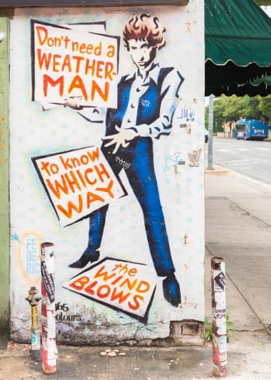 Graffiti représentant Bob Dylan – Média LAROUSSE
