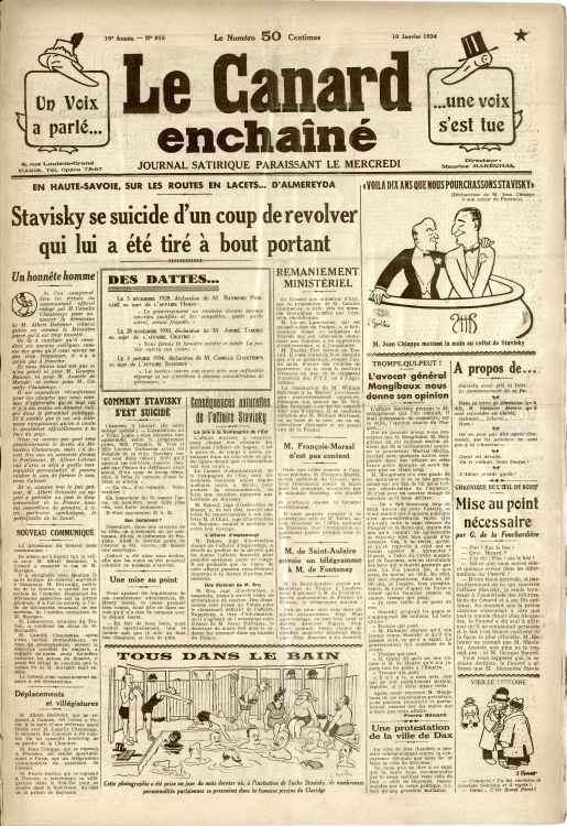 Le Canard enchaîné , 1934 – Média LAROUSSE