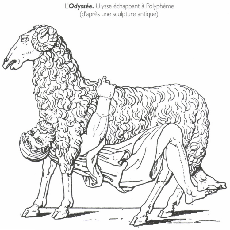 L' Odyssée . Ulysse échappant à Polyphème. – Média LAROUSSE