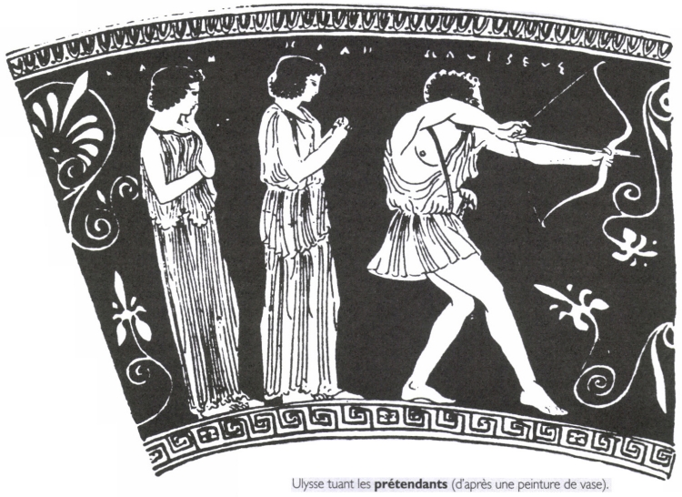 Ulysse tuant les prétendants . – Média LAROUSSE
